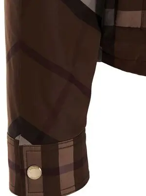 Burberry Check Pattern Zip-up Jacket