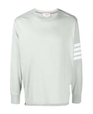 Thom Browne 4-bar Crewneck Sweatshirt - White