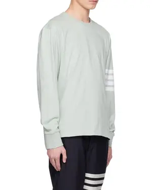 Thom Browne 4-bar Crewneck Sweatshirt - White