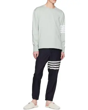 Thom Browne 4-bar Crewneck Sweatshirt - White