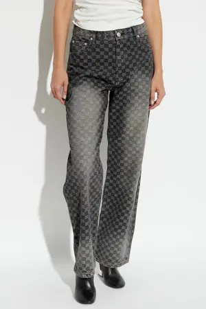 MISBHV Monogram Check Jeans - Black