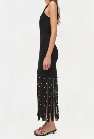 Simkhai Embellished Fringed Midi Dress