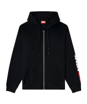 DIESEL® S-boxt-zip-hood-div Hoodie - Black