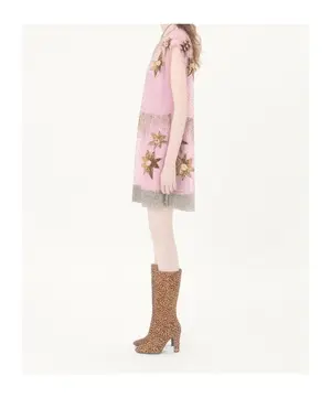 Valentino Garavani Embellished V-neck Dress