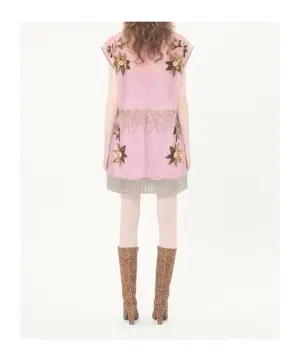 Valentino Garavani Embellished V-neck Dress