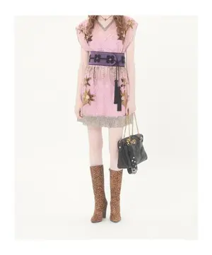 Valentino Garavani Embellished V-neck Dress