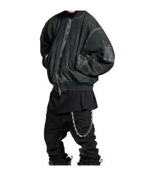 Balenciaga Distressed Bomber Jacket