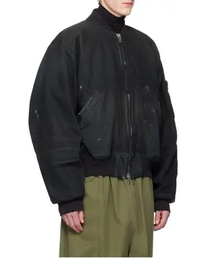 Balenciaga Distressed Bomber Jacket