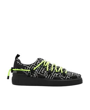 Balmain B-court Monogram Lace-up Sneakers