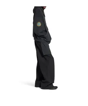 Balenciaga Uniform Patch Zip-up Hoodie
