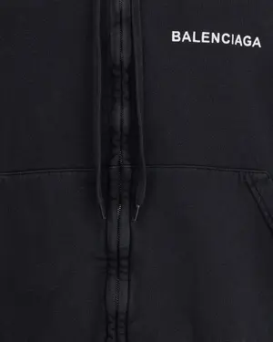 Balenciaga Uniform Patch Zip-up Hoodie