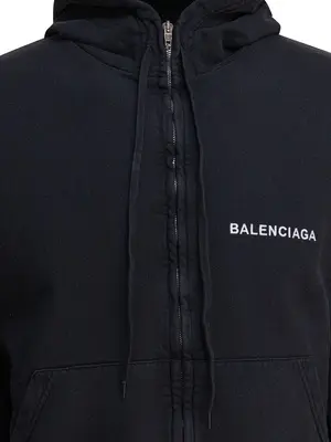 Balenciaga Uniform Patch Zip-up Hoodie