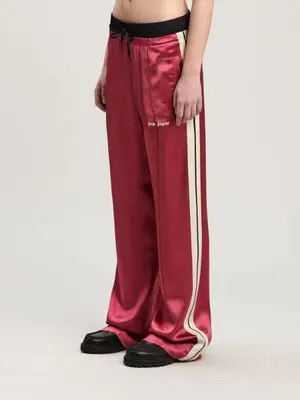 Palm Angels Logo Embroidered Straight Leg Pants