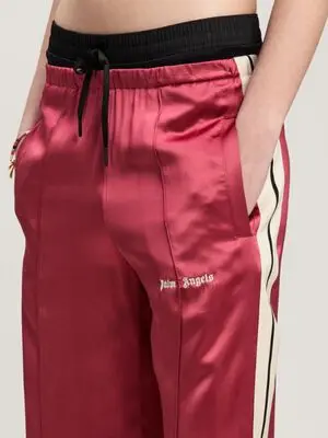 Palm Angels Logo Embroidered Straight Leg Pants