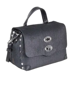 ZANELLATO Baby Postina Shoulder Bag With Twist Lock Closure - Black