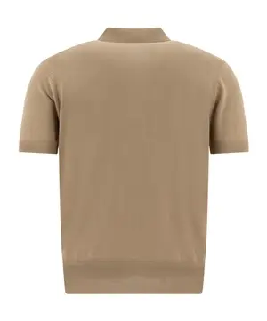 TOM FORD Fint Knit Polo Shirt - Light Brown