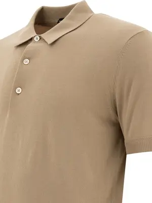 TOM FORD Fint Knit Polo Shirt - Light Brown
