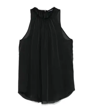 Balmain Sleeveless Ruched Top