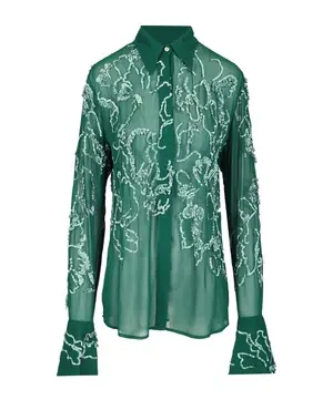 Dries Van Noten Long-sleeved Sequined Shirt