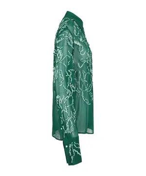 Dries Van Noten Long-sleeved Sequined Shirt