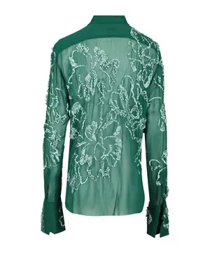 Dries Van Noten Long-sleeved Sequined Shirt
