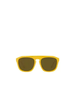 Burberry Rectangular Sunglasses With Logo Detail - Brown