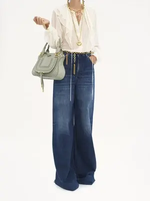 Chloé Marcie Shoulder Bag - Gray