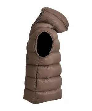 Rick Owens Quilted Hooded Down Gilet - Brown