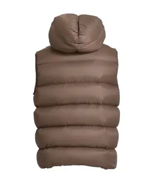 Rick Owens Quilted Hooded Down Gilet - Brown