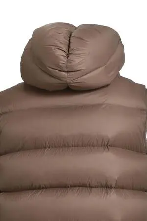 Rick Owens Quilted Hooded Down Gilet - Brown