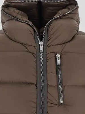 Rick Owens Quilted Hooded Down Gilet - Brown