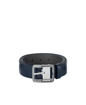 Montblanc Square Reversible Buckled Belt - Black