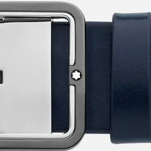 Montblanc Square Reversible Buckled Belt - Black