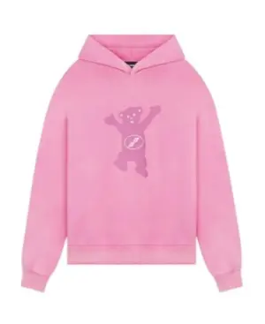 We11Done Logo Print Cotton Hoodie - Pink