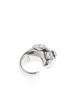 Etro Embellished Ring With Logo Detail