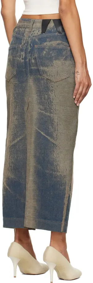 DARKPARK Elasticated Jacquard Denim Skirt