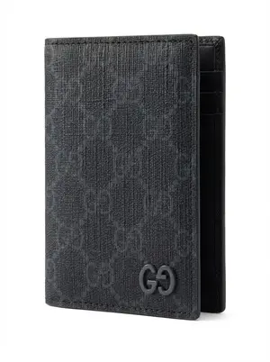 Gucci Monogrammed Bifold Cardholder - Black