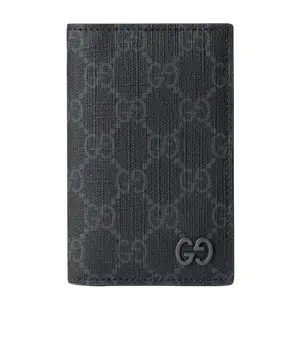 Gucci Monogrammed Bifold Cardholder - Black