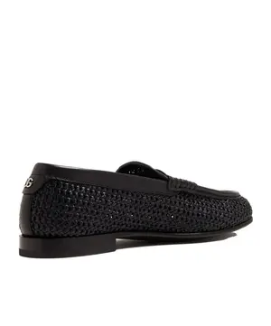 Dolce & Gabbana Woven Penny Loafers
