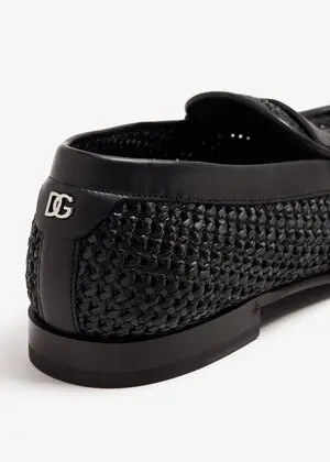 Dolce & Gabbana Woven Penny Loafers