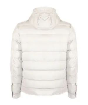 Eleventy Quilted Hooded Jacket - White