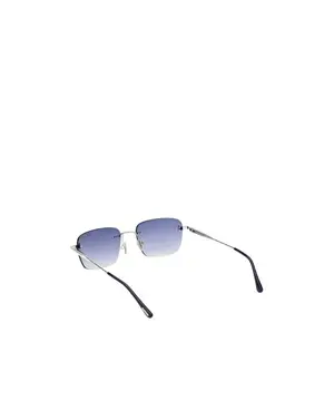 TOM FORD Rimless Rectangle Frame Sunglasses - Blue