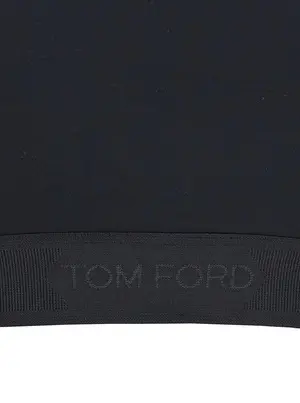 TOM FORD Logo Underband Bralette Bra - Black