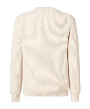 Fendi Fisherman's Rib Knit Crewneck Jumper With Embroidered Lettering - White
