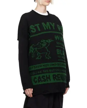 MAISON MARGIELA Text Intarsia-knit Oversized Jumper
