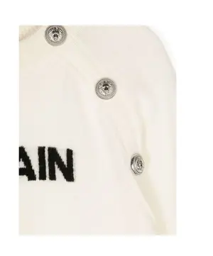 Balmain Jacquard Logo Knitted Jumper