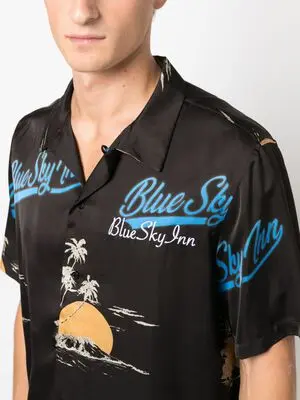 BLUE SKY INN Logo-print Short-sleeve Shirt