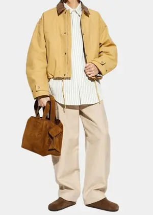 Acne Studios Faux Leather Collar Jacket - Nude