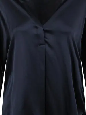 Vince Open Neck Long-sleeved Blouse