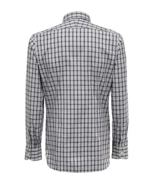 TOM FORD Checkered Shirt - Gray
